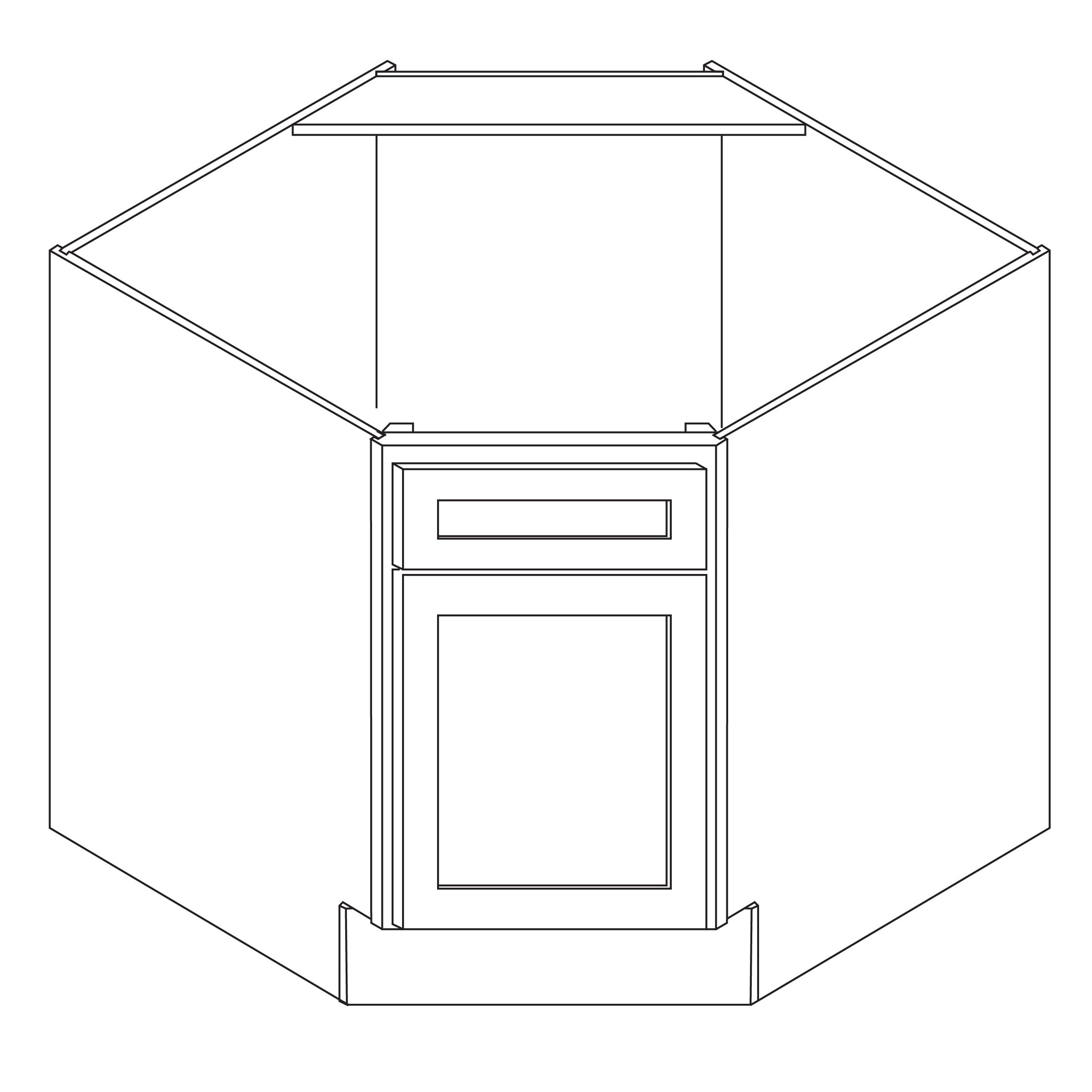 Corner Sink Base 36" Wide – Regent Cabinets Express