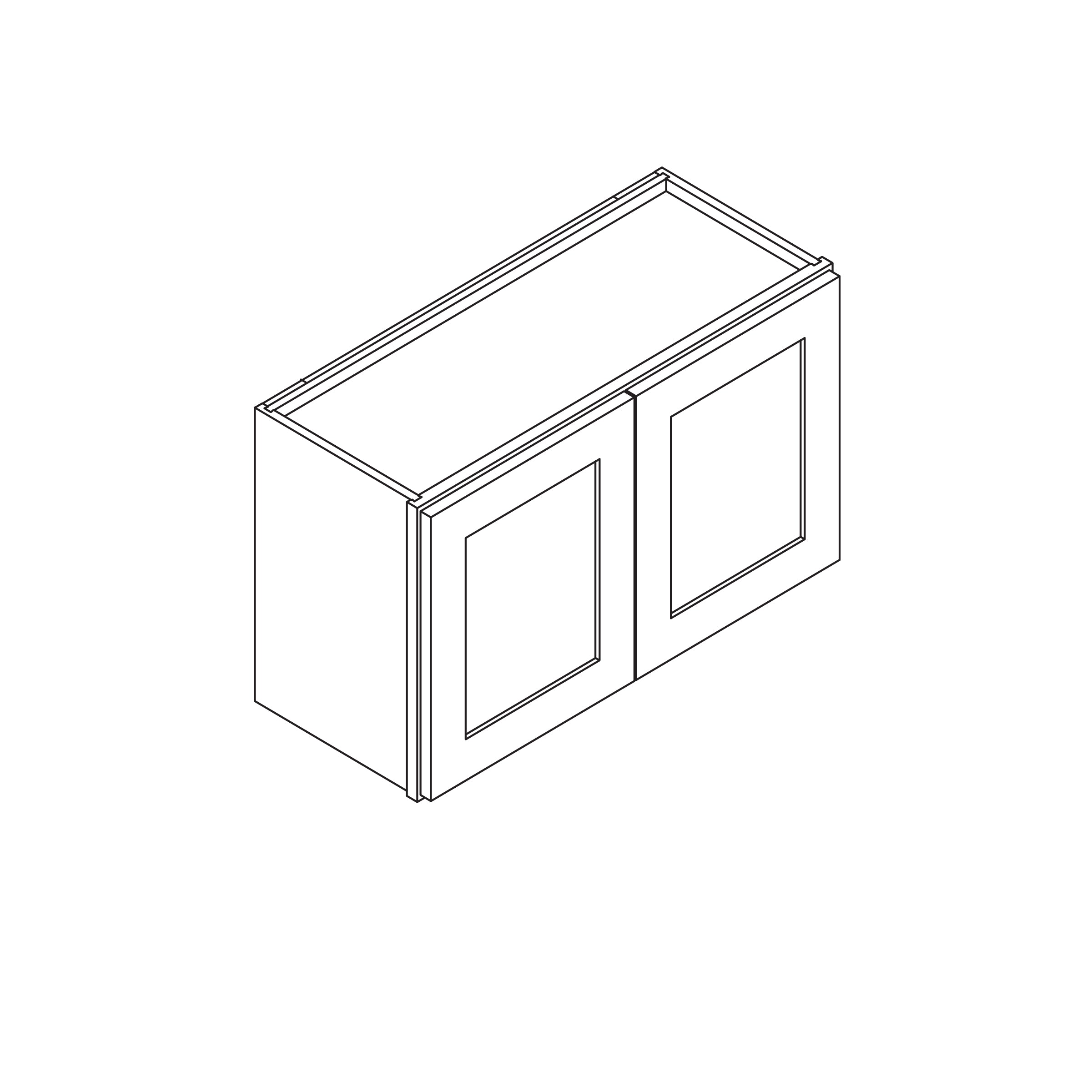 Wall 30" Wide 15" High, Double Door – Regent Cabinets Express